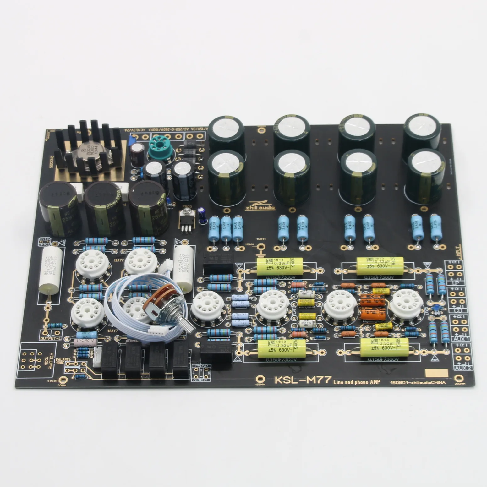 Assemble-12AY7-Vacuum-Tube-Preamplifier-Board-With-Phono-Sound-Amplifie ...