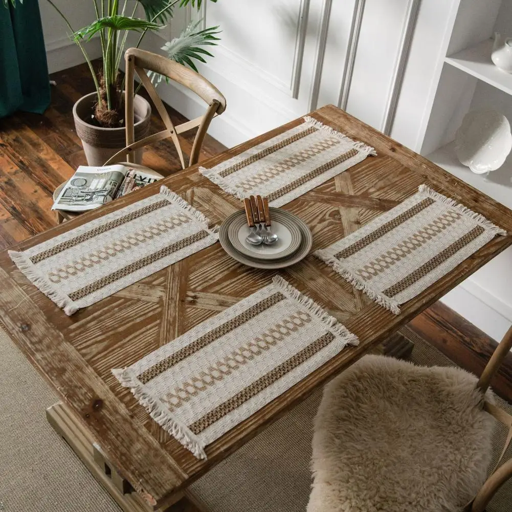 Table Mat Tassels Mat Design Table Coaster Fine Stitching Bowl Mat ...