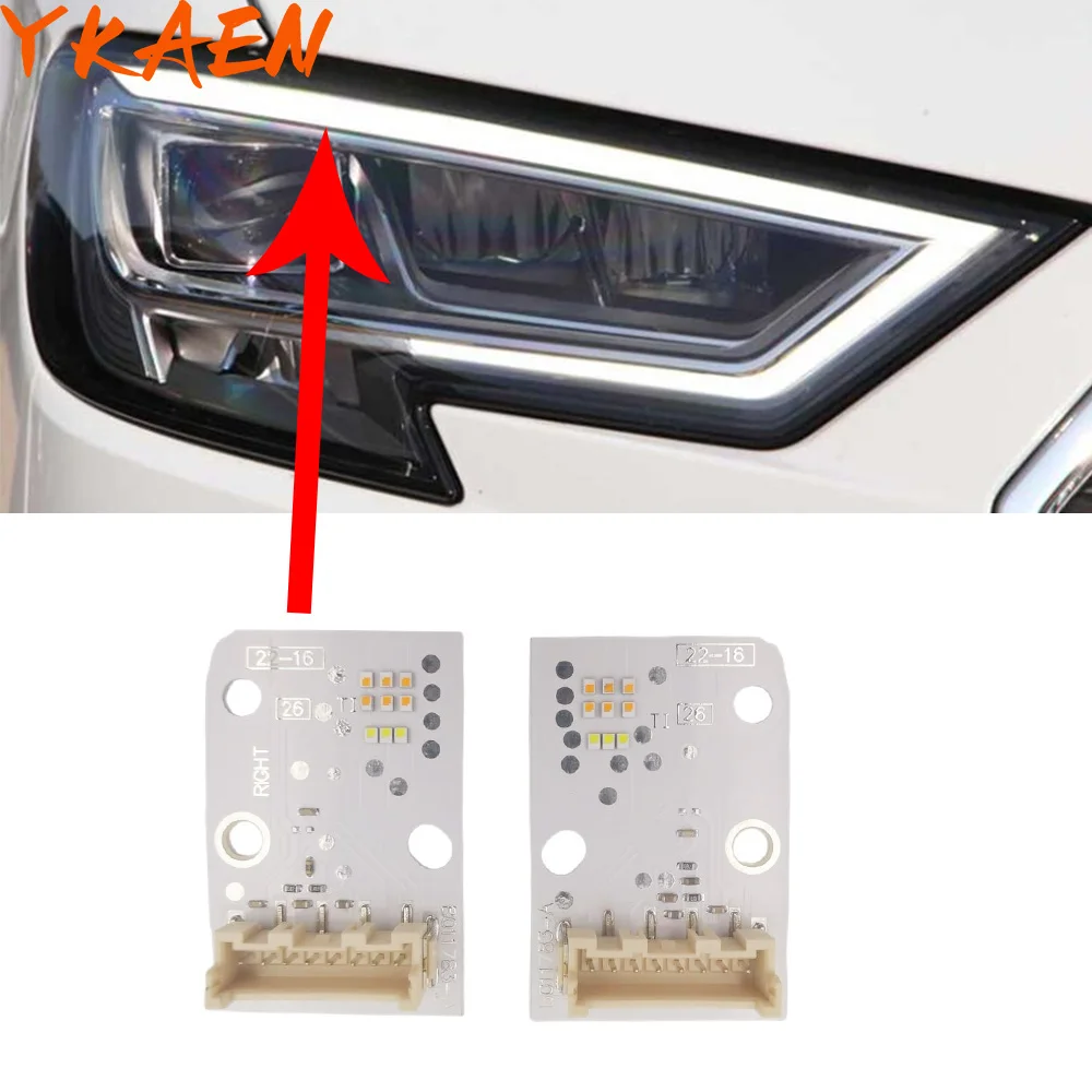 New-For-Audi-A3-S3-Daytime-Running-Lights-Full-LED-Headlight-DRL-White ...