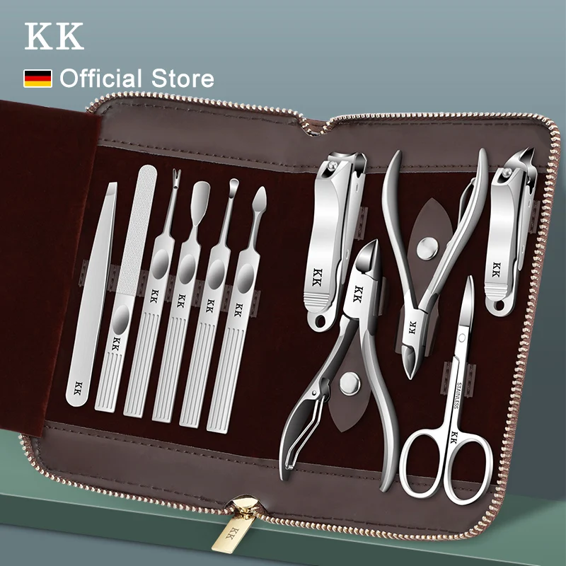 KK-11-in-1-Manicure-Tools-Professional-Nail-Clippers-Set-Stainless ...