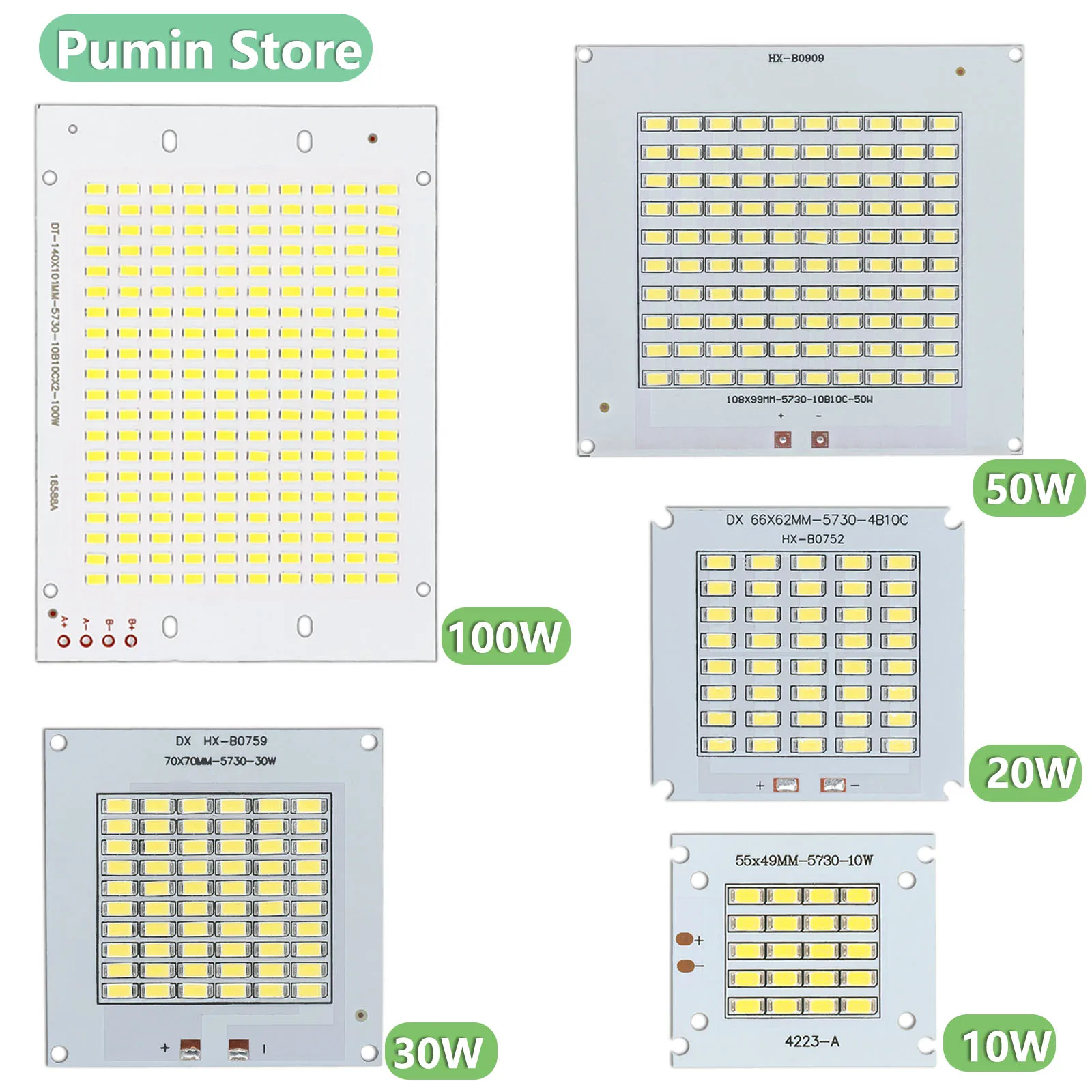 LED PCB SMD5730 10W 20W 30W 50W 100W DC30-36V LED Spotlight Floodlight ...