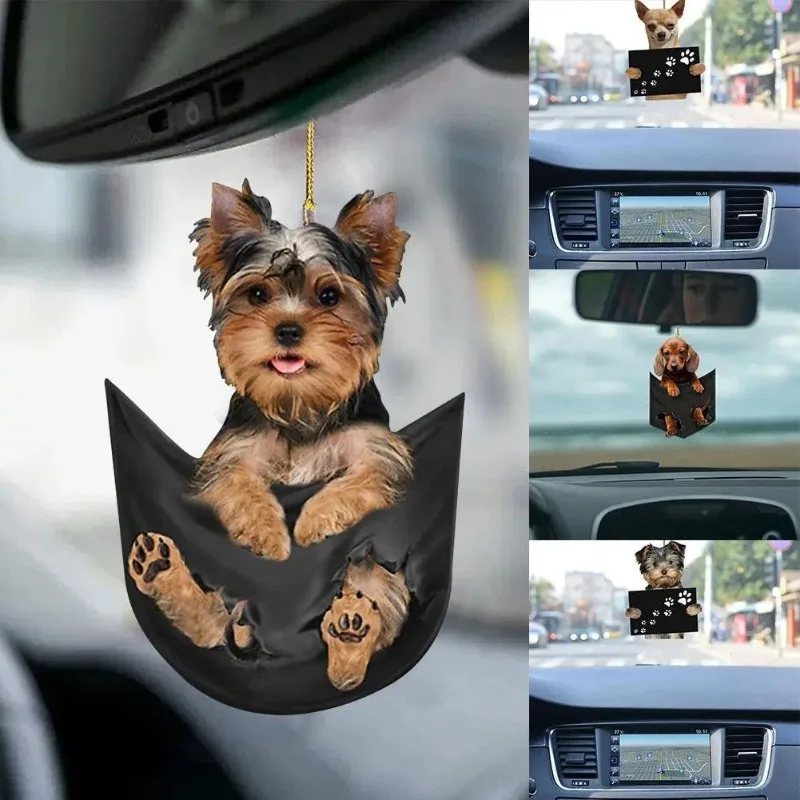 Car-Pendant-Practical-Interior-Ornament-Hanging-Mini-Puppy-Shape-Car ...