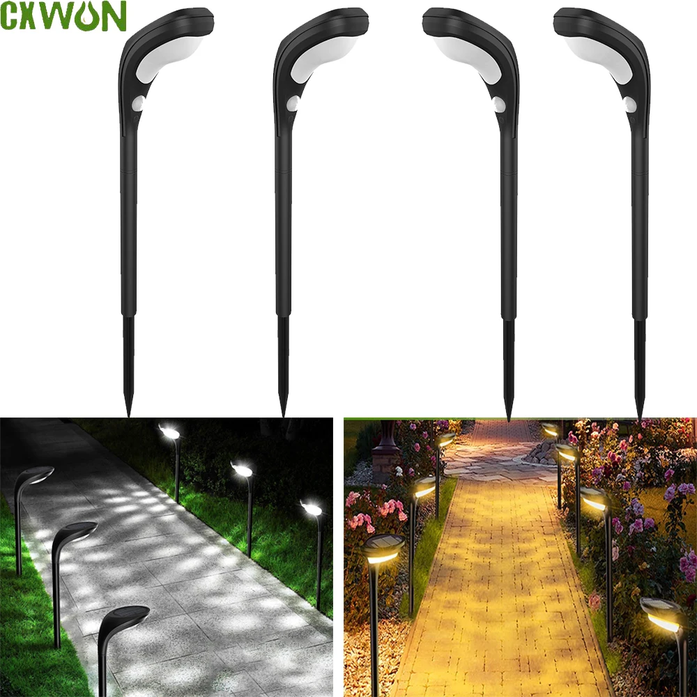 Solar-Outdoor-Lights-with-Sensor-Pathway-LED-Lamp-Waterproof-Landscape ...