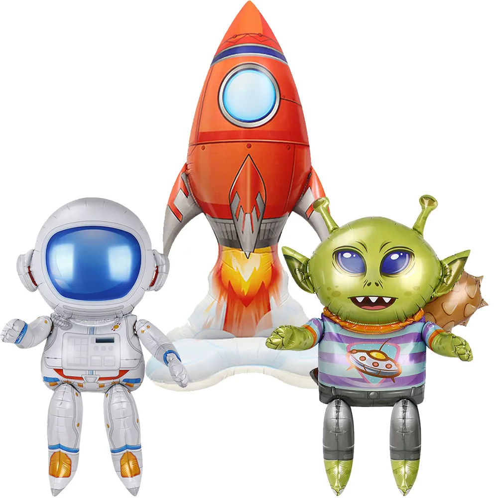 Space Alien Birthday Party Supplies 3D Alien Foil Balloon UFO Balloon ...