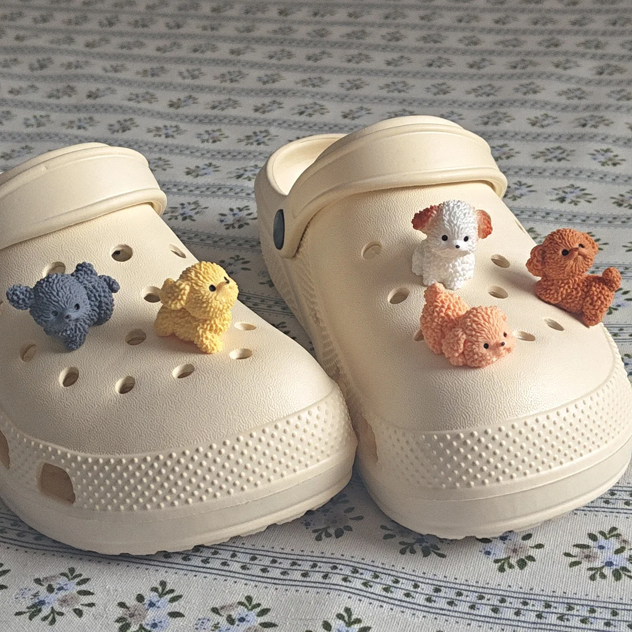 Cute Puppy Shoe Charms for Crocs 3D Bichon Frise Boys Girls Garden ...