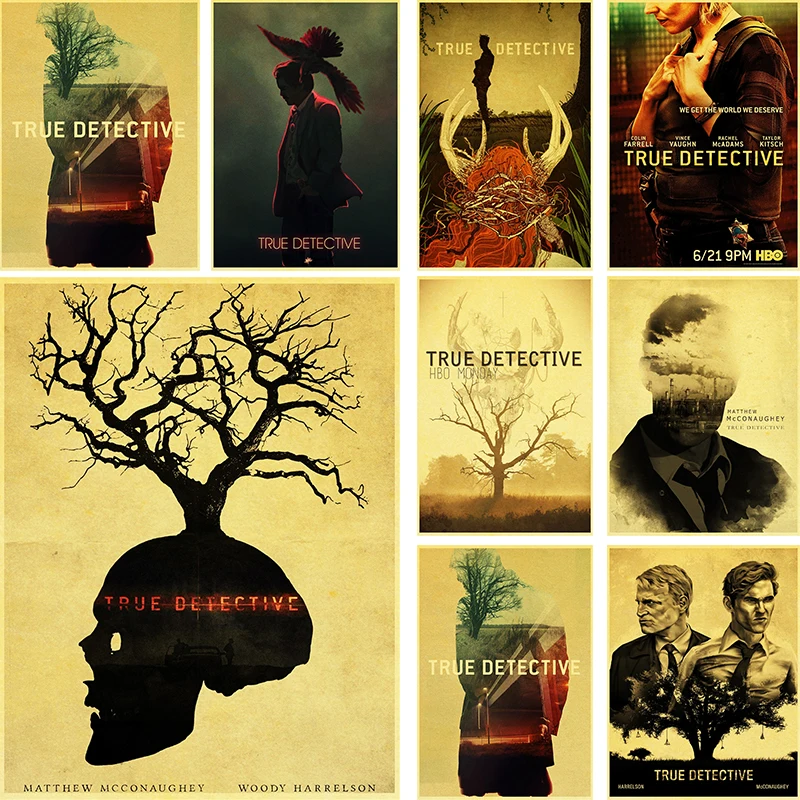 True-Detective-Posters-Classic-Movie-Paper-Vintage-Room-Home-Bar-Cafe ...