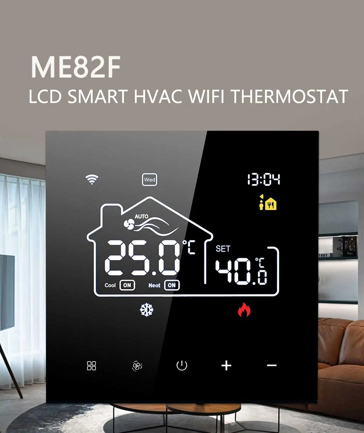 ME82F Air conditioning and floor heating integrated thermostat Mirror ...
