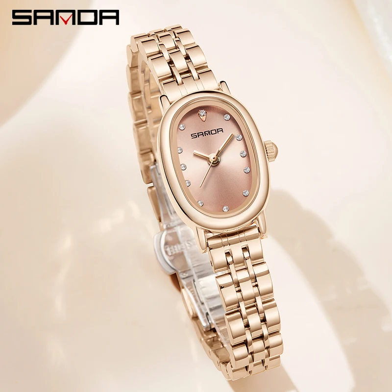 SANDA-Ladies-Elegant-Oval-Dial-Waterproof-Quartz-Wrist-watch-Fashion ...