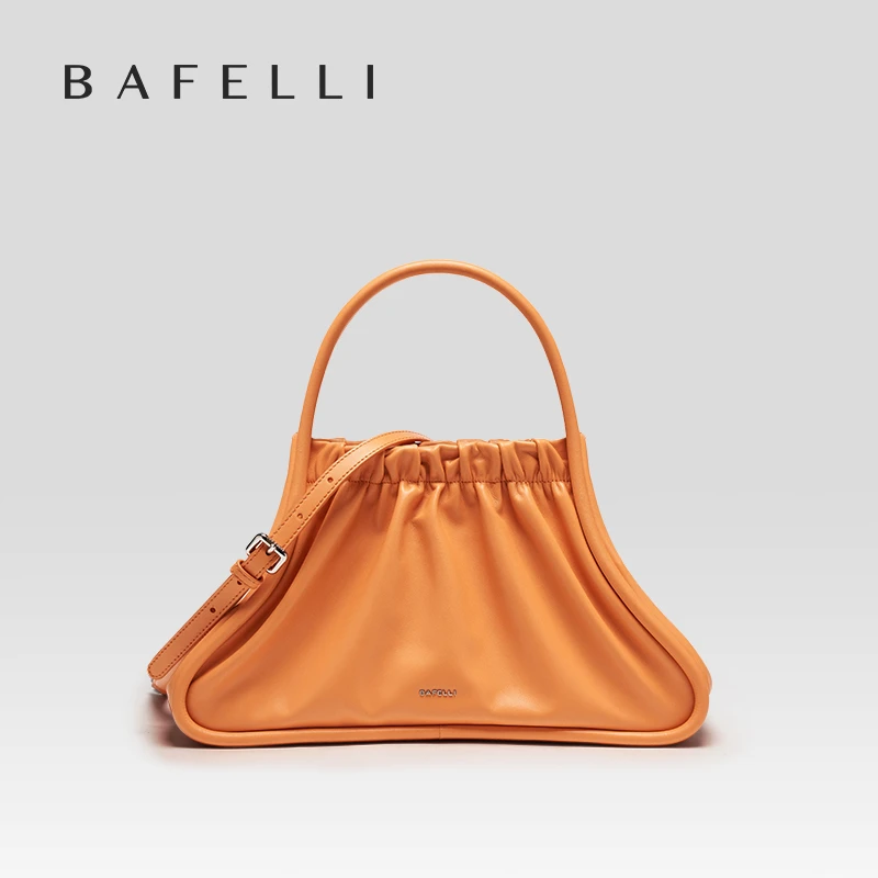 BAFELLI 2023 NEW WOMEN'S BAG RUCHED STYLE TRENDING GENUINE LEATHER ...
