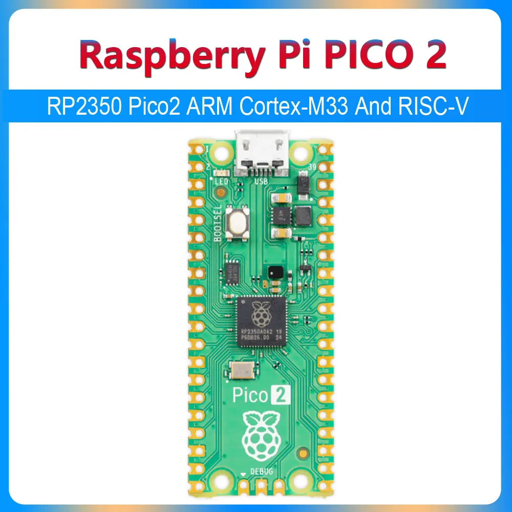 Raspberry-Pi-Pico-2-RP2350-RISC-V-Hazard3-520KByte-SRAM-4MByte-QSPI ...