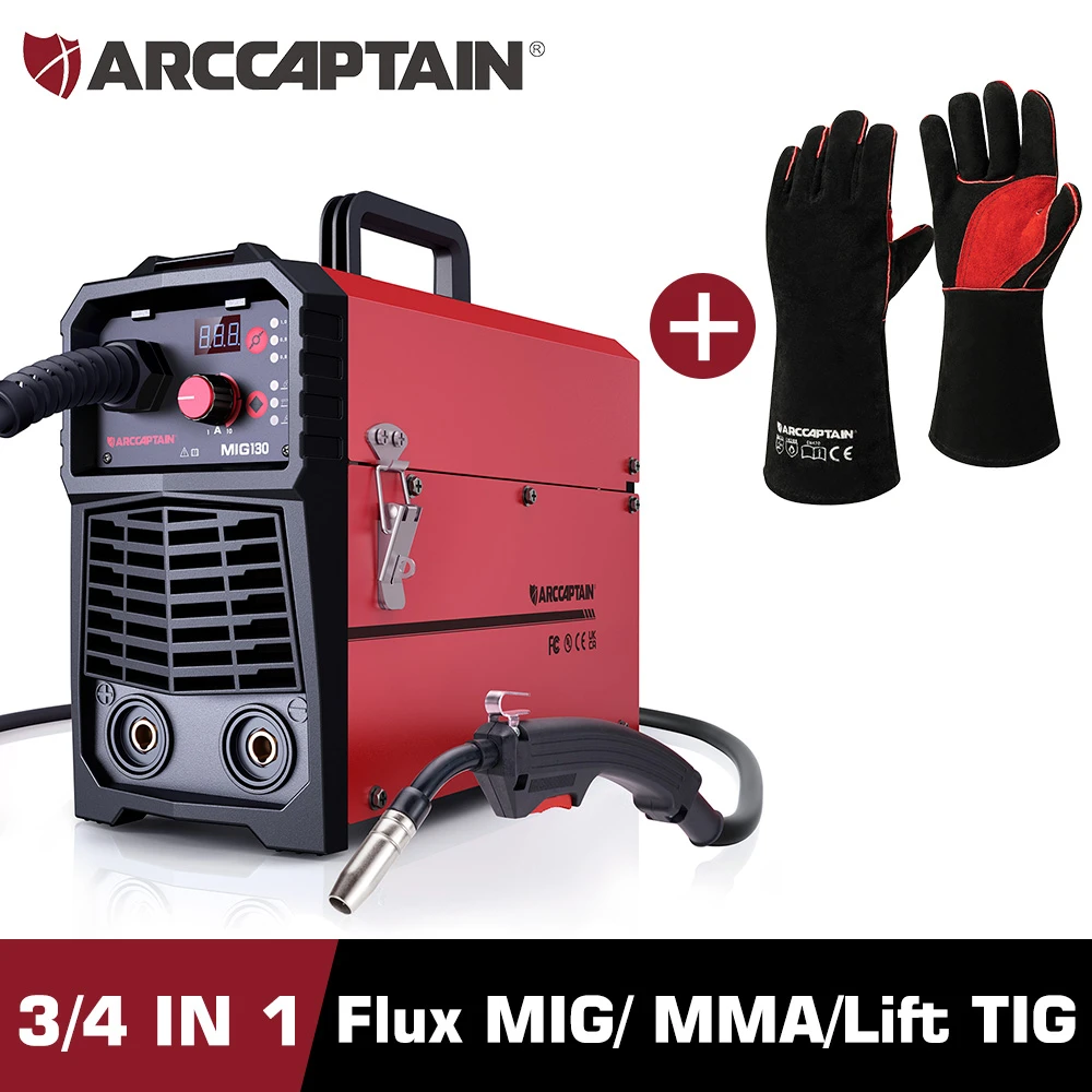 ARCCAPTAIN 3 in 1 Welding Machine Portable Synergy Digital Contol MIG ...