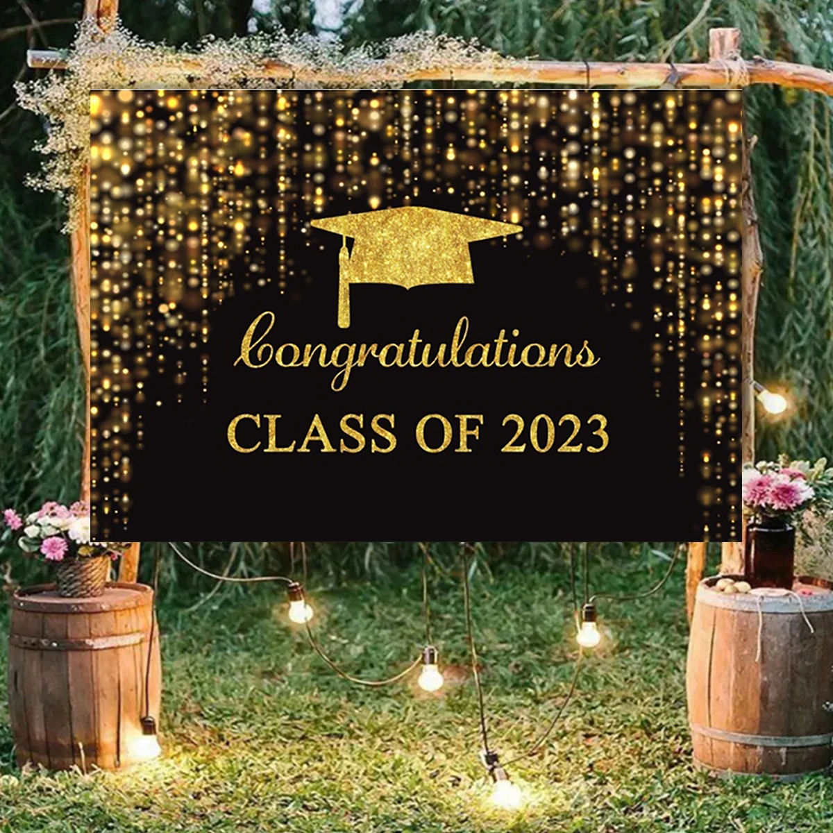 Graduation Party Banner Background Class of 2023 Congratulation Grad ...