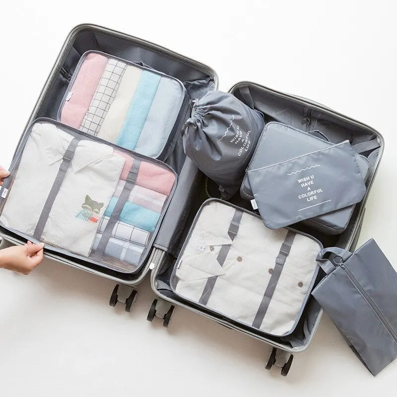 7-piece-Travel-Storage-Bags-Suitcase-Clothes-Sorting-Bags-Luggage ...