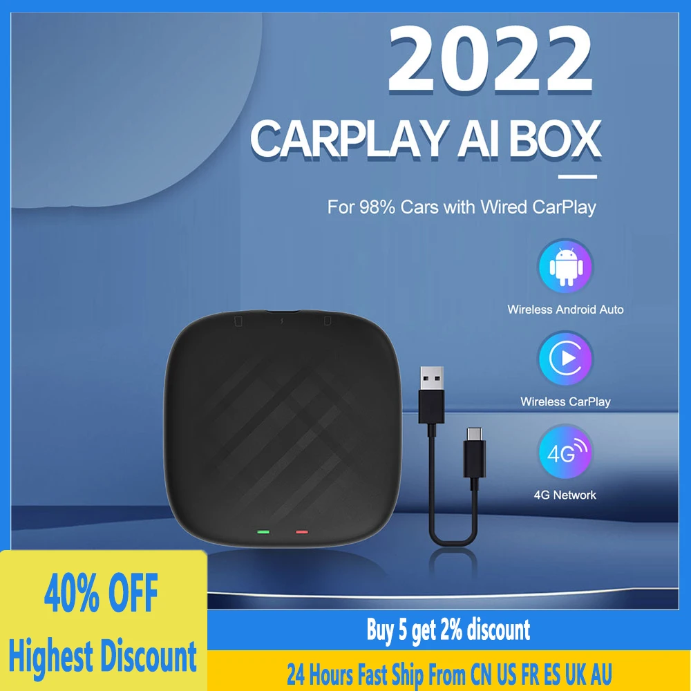 Carlinkit dispositivo inalámbrico para CarPlay Ai Box, dispositivo con ...