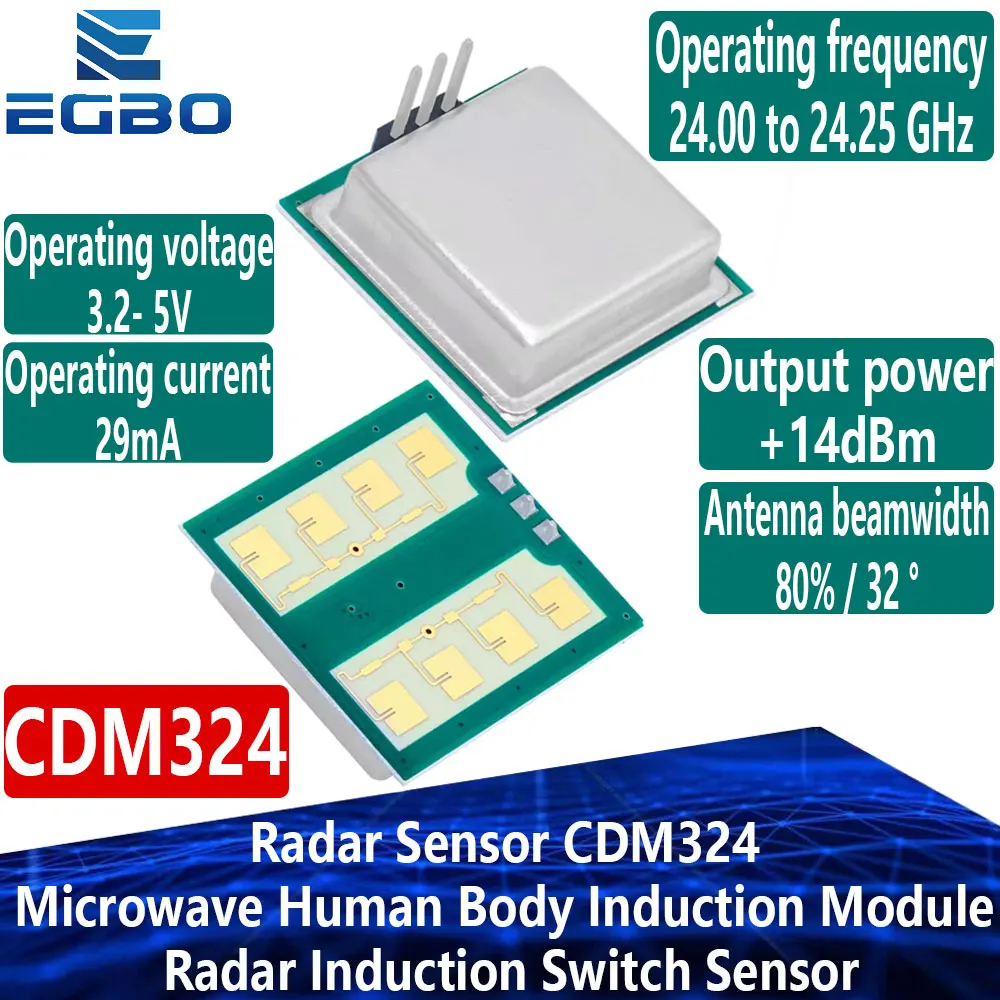 Radar-Sensor-CDM324-Microwave-Human-Body-Induction-Module-24G-24-125g ...