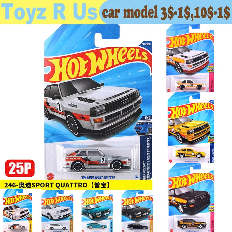 Original Hot Wheels Car 84 Audi Sport Quattro Toys Boys 1/64 Diecast ...