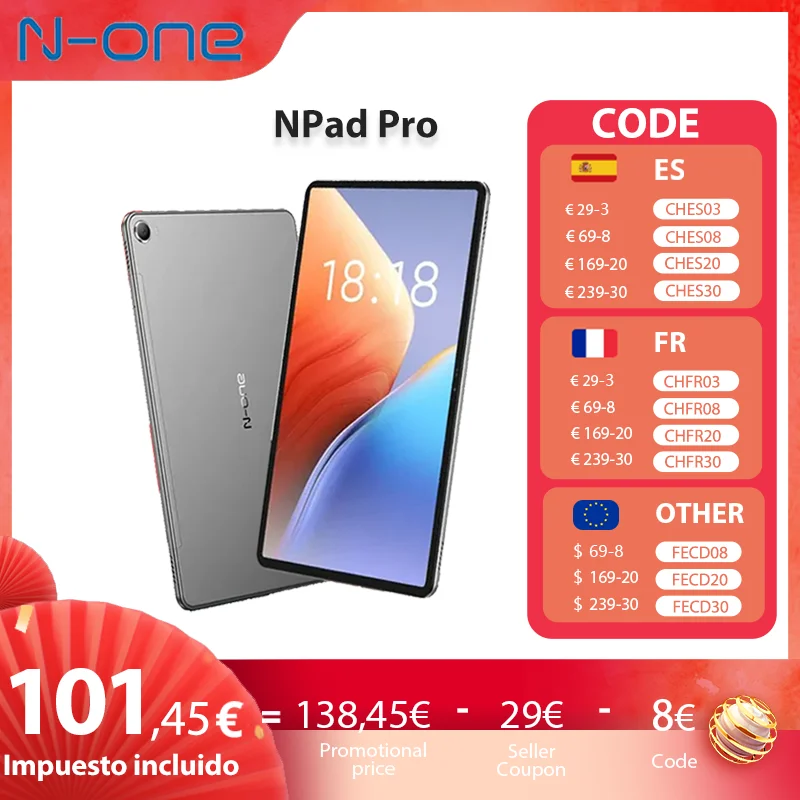 N-one-NPad-Pro-tableta-de-10-4-pulgadas-dispositivo-con-Android-12-8GB ...