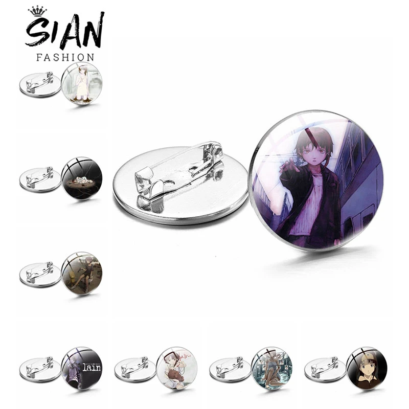 Serial Experiments Lain Pin | Glass Dome Pin Lapel | Badge Backpack ...