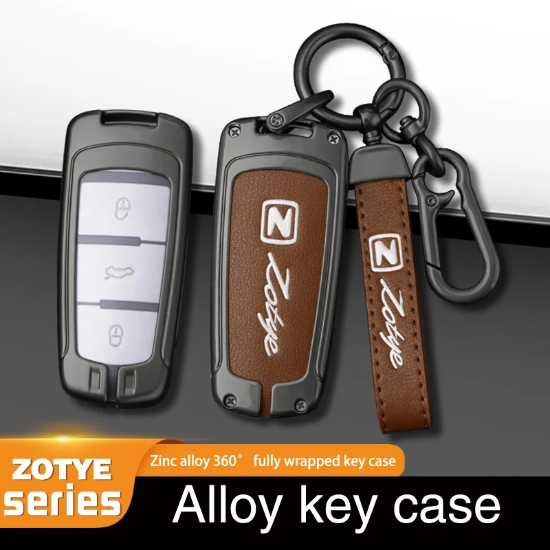 Zinc-Alloy-Leather-Car-Key-Case-Cover-Shell-Protector-For-Zotye-T700 ...
