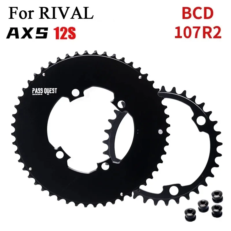 PASS-QUEST-107BCD-DOUBLE-Chainring-MTB-Road-Bike-46-33T-48-35T-50-37T ...