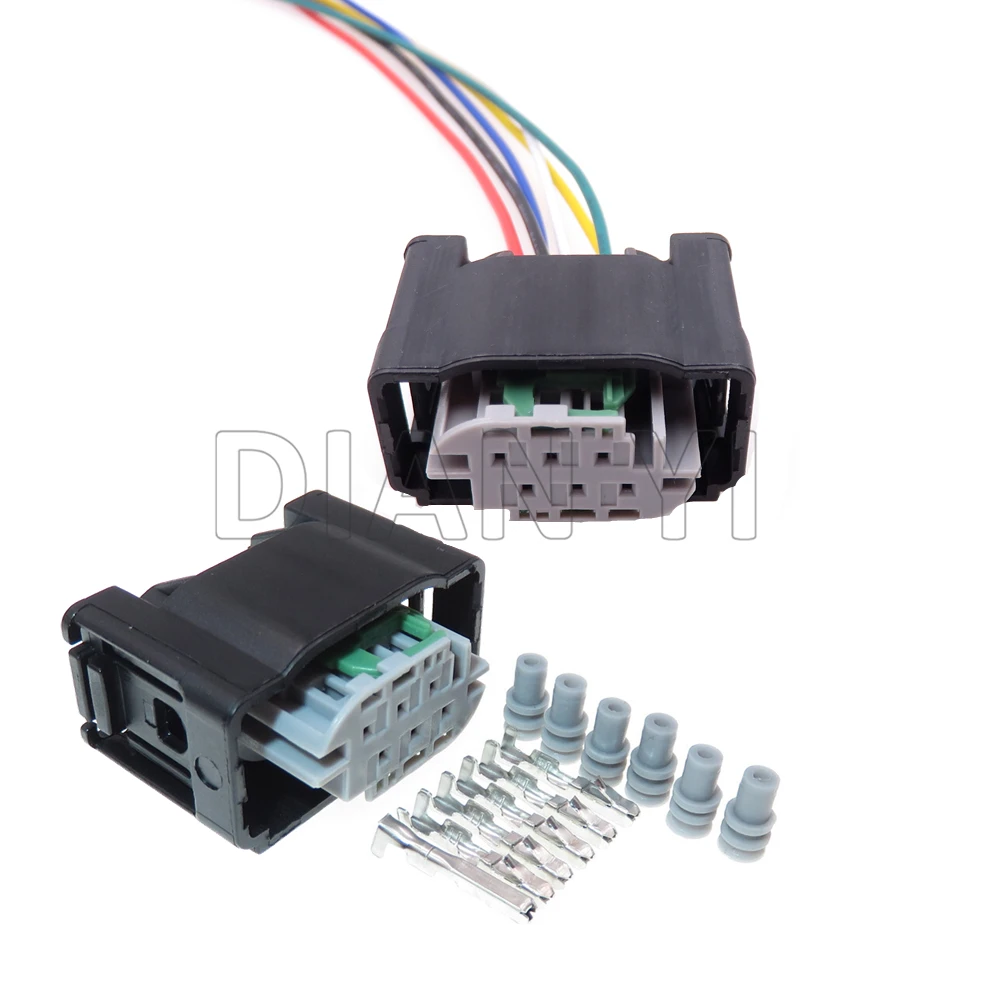 1 Set 6 Way 1-967616-1 2-967616-1 Car Throttle Sensor Plastic Housing ...