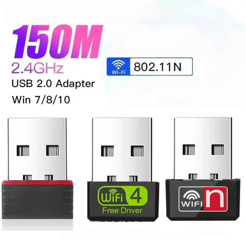 Wireless-Mini-USB-Adapter-150Mbps-WiFi-Network-Card-USB2-0-Receiver ...