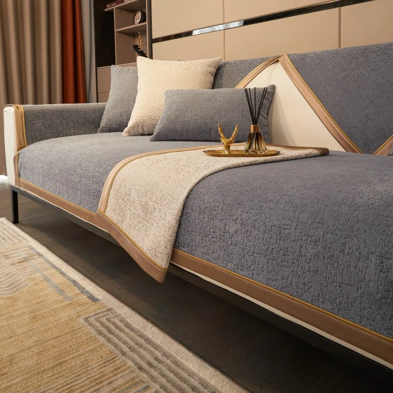 High Grade Luxury Sectional Couch Cover Four Season Universal Chenille ...