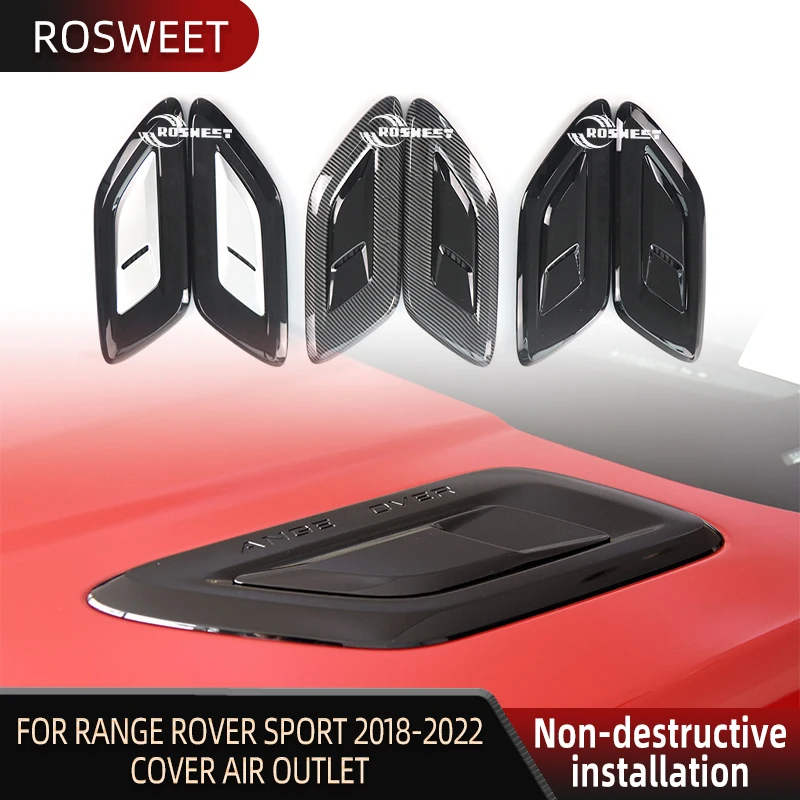 Car Exterior Hood Air Vent Outlet Wing Trim For Land Rover Range Rover ...