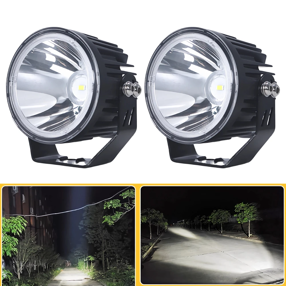 2Pcs-12V-48V-40W-LED-Motorcycle-Headlight-E-Bike-Front-Light-Loader ...