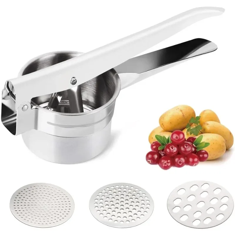 Stainless-Steel-Potato-Masher-Food-Ricer-Fruit-and-Vegetables-Press ...