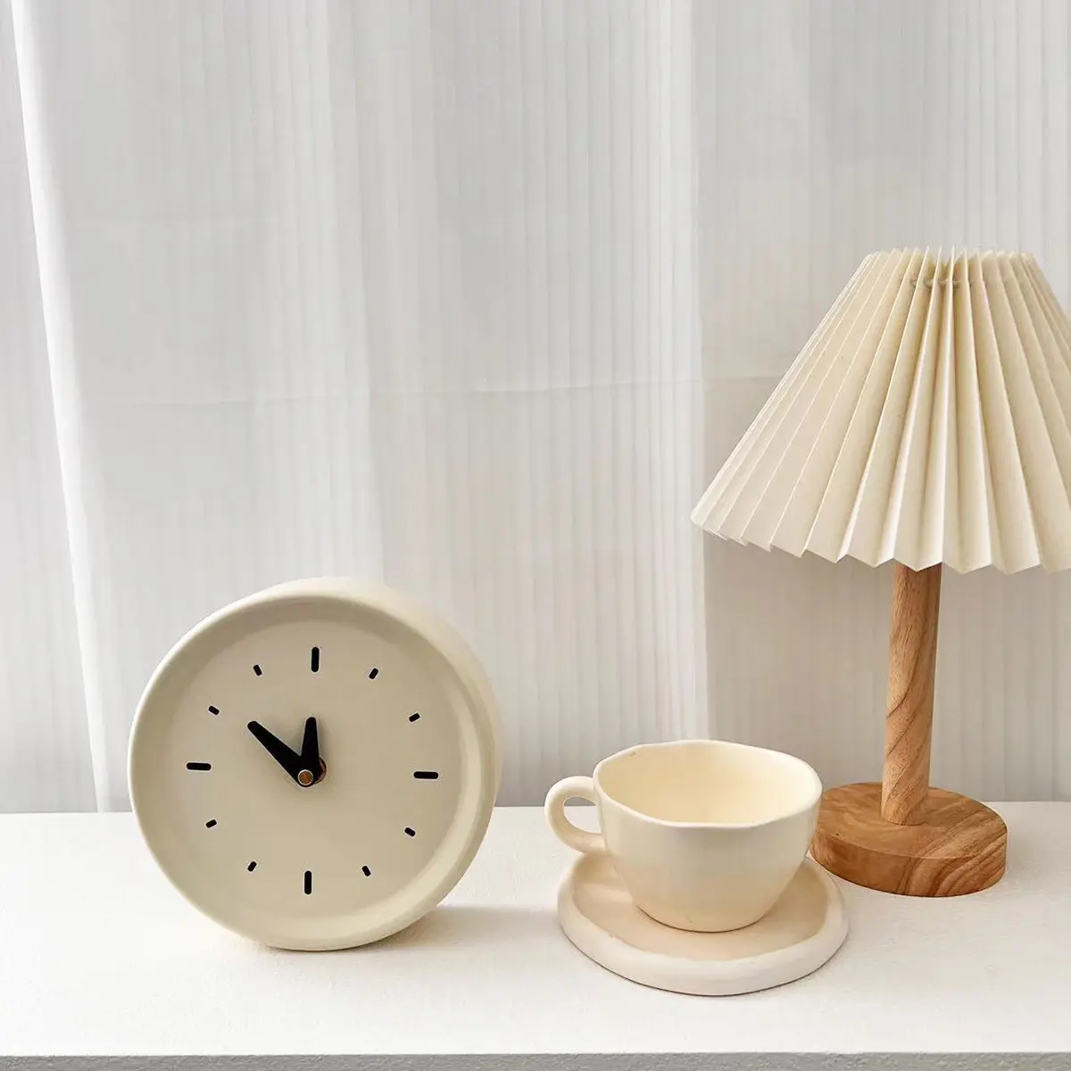 Cream-Desktop-Clocks-Metal-Living-Room-Home-Bedroom-Decoration ...