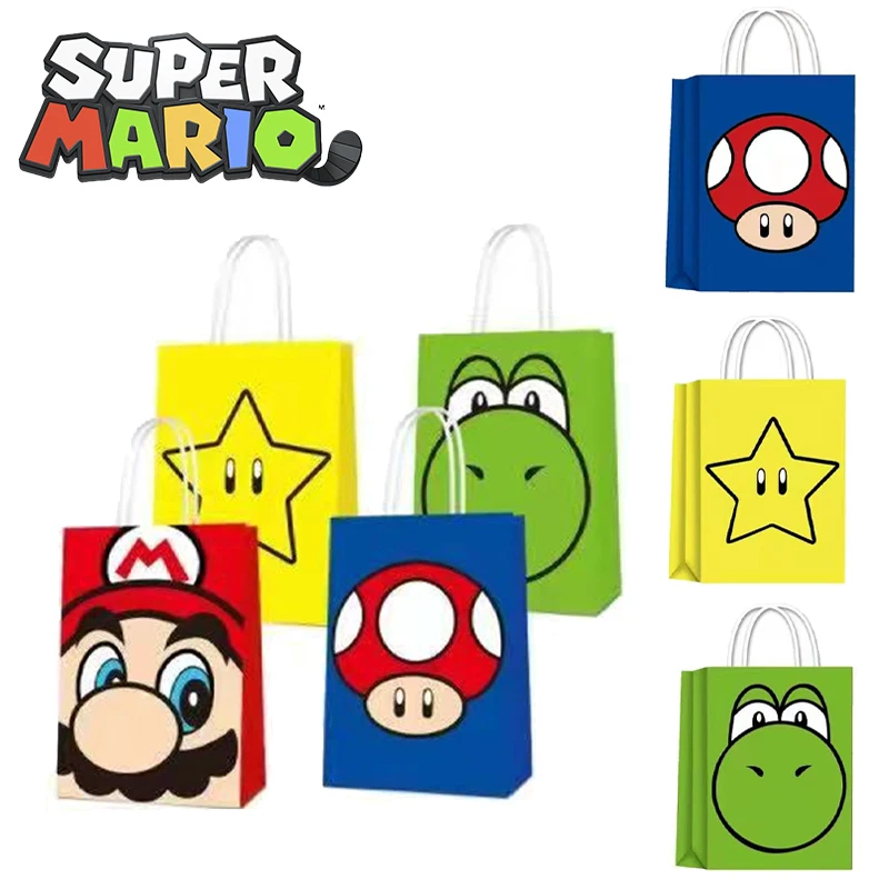 Bolsa de regalo de Super Mario, bolsa de dulces, bolsa de embalaje de ...