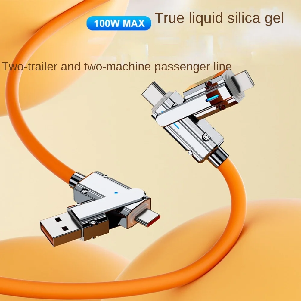 Two-to-two-Data-Cable-100w-Super-Fast-Charging-Zinc-Alloy-PD-Four-in ...