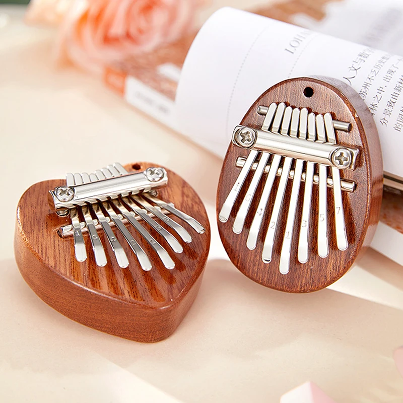 8-Tone-Mini-Thumb-Piano-Wooden-Small-Portable-Musical-Instrument ...