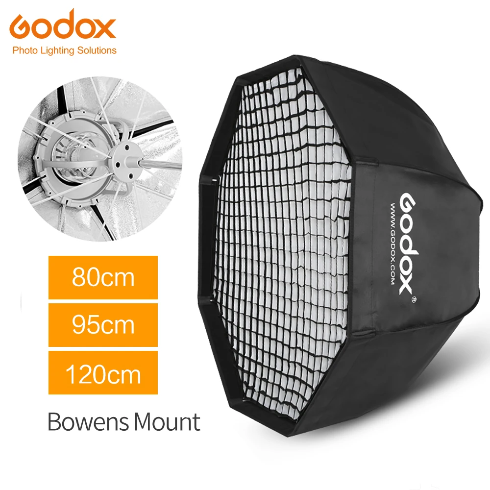 Godox Sb-ue 80cm 95cm 120cm Portable Octagonal Umbrella Softbox With ...