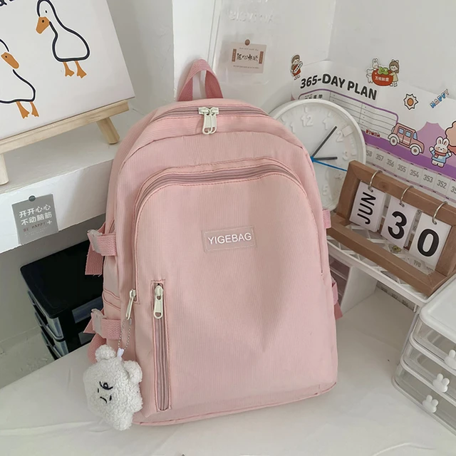 Cute Pink Canvas Backpacks