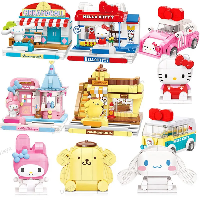 Street View Bricks Figures | Hello Kitty Lego Figure | Sanrio Building ...