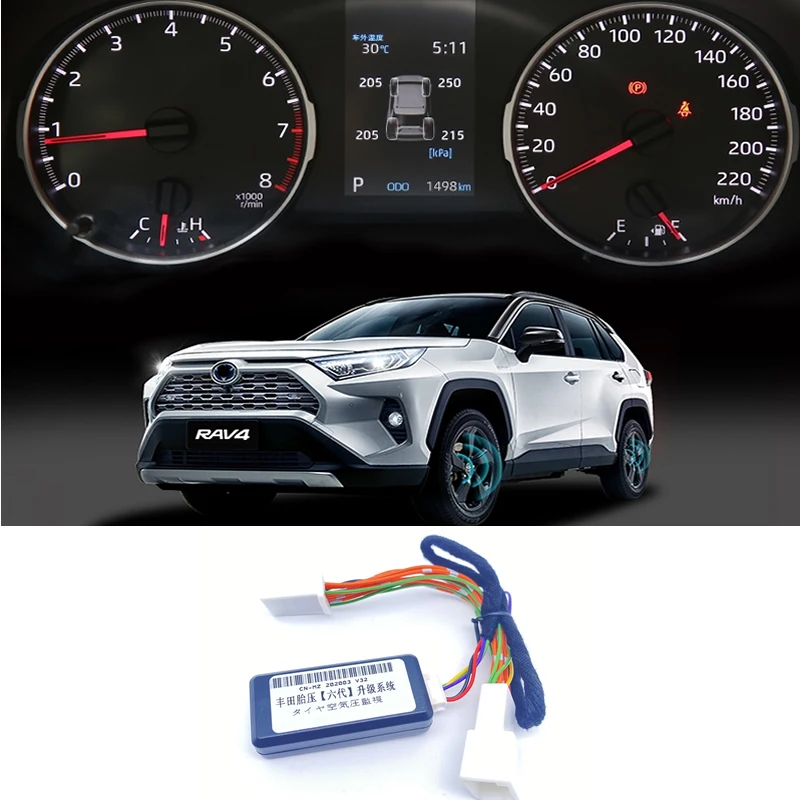 Smart Car Tpms Tyre Pressure Monitoring System Digital Lcd Dash Board ...