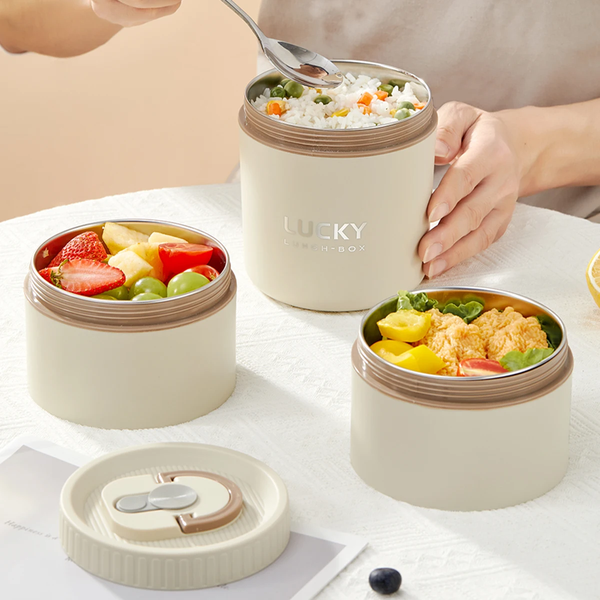 WORTHBUY-304-Stainless-Steel-Insulated-Lunch-Box-Portable-Leak-Proof ...