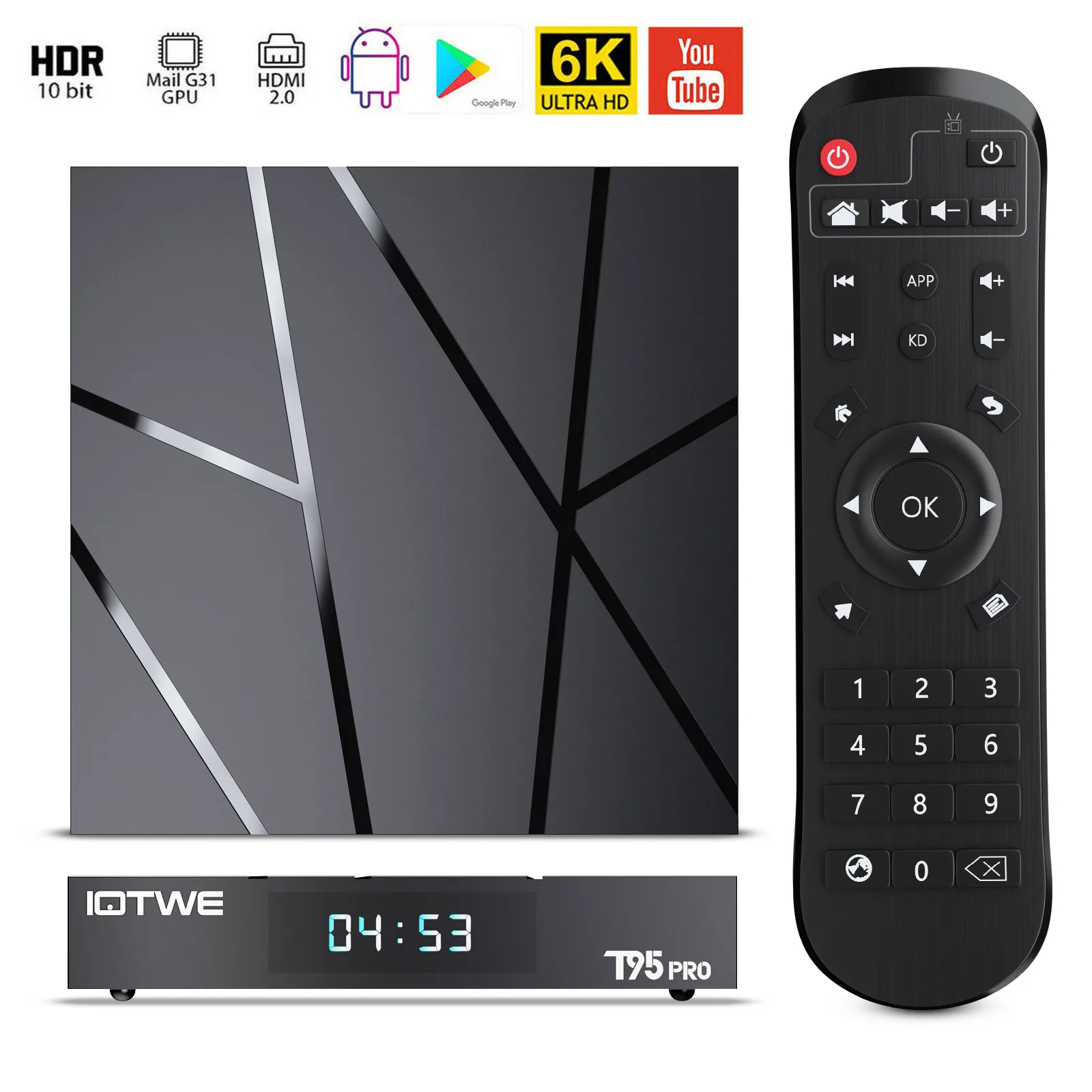 T95 Pro Smart TV Box Android 13 decodificador H618 Quad Core 6K WIFI6 ...