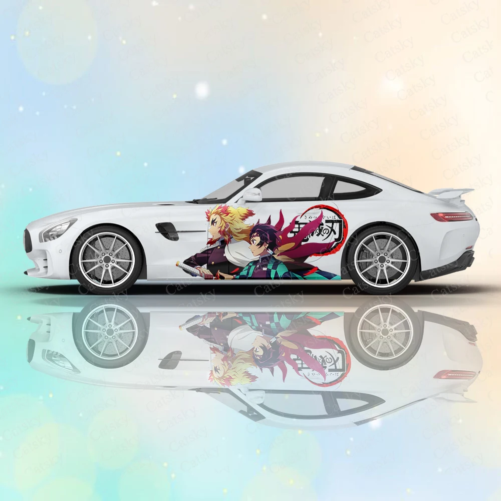 Demônio Slayer Anime Carro Corpo Adesivos, Kyojuro Rengoku, Itasha ...