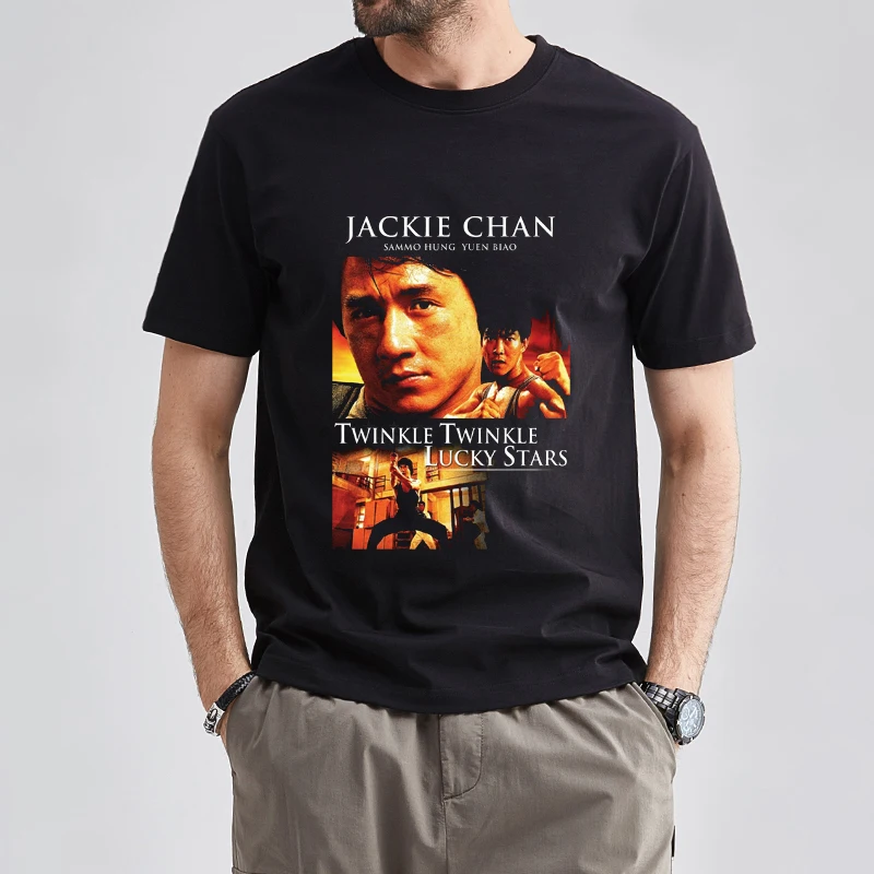 Jackie Chan Twinkle Twinkle Lucky Stars Tshirt Men Clothes Round Collar ...