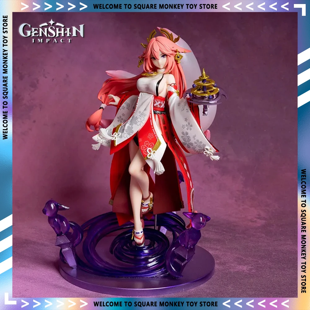 26cm Genshin Impact Figure Yae Miko Anime Figures Sexy Girl Figurine 2742