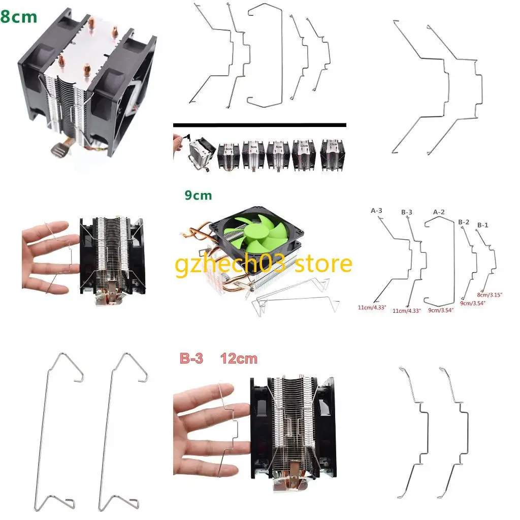 G2AC CPU Radiator Fan Hook Fixed Bracket Fan Buckle Elastic Stainless ...