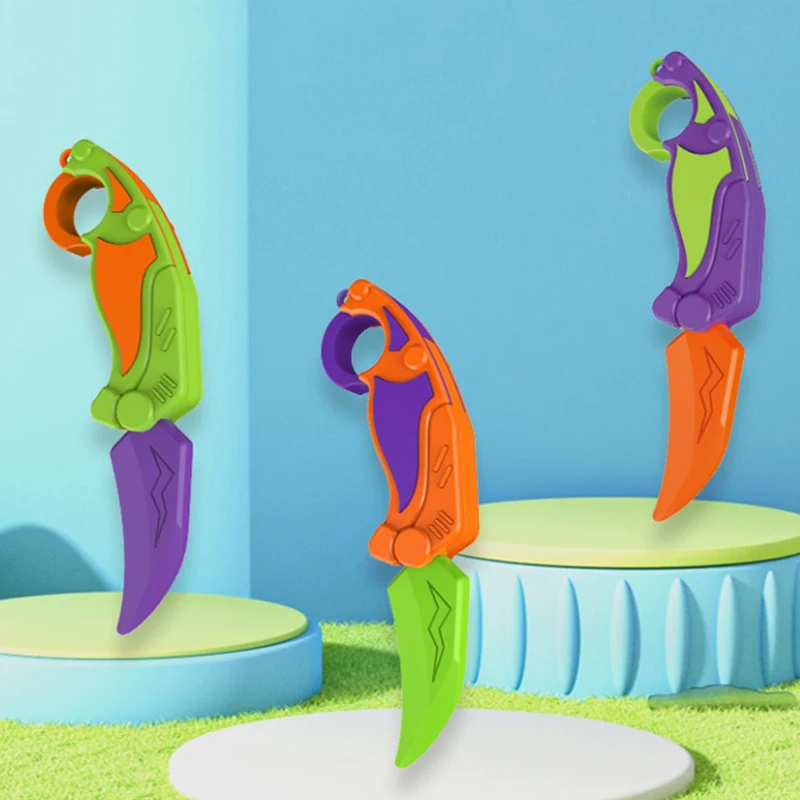 3D-Printed-Gravity-Claw-Knife-Toy-Stress-Relief-Butterfly-Fidget-Hand ...