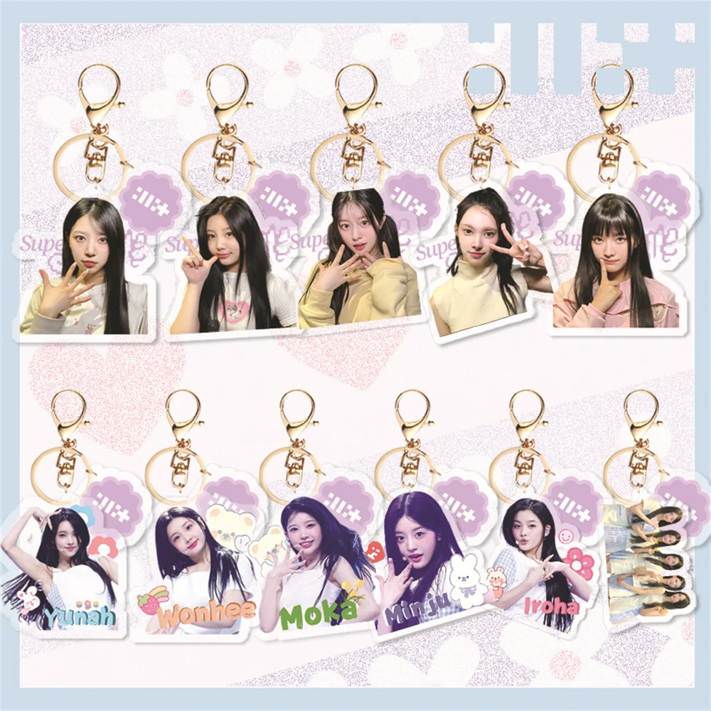 Kpop-ILLIT-Album-Super-Real-Me-Keychain-2pcs-Set-Acrylic-Character ...