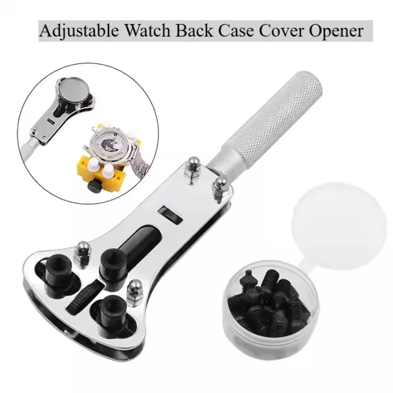 Adjustable Watch Back Case Cover Opener Remover Wrench Repair Kit Tool ...