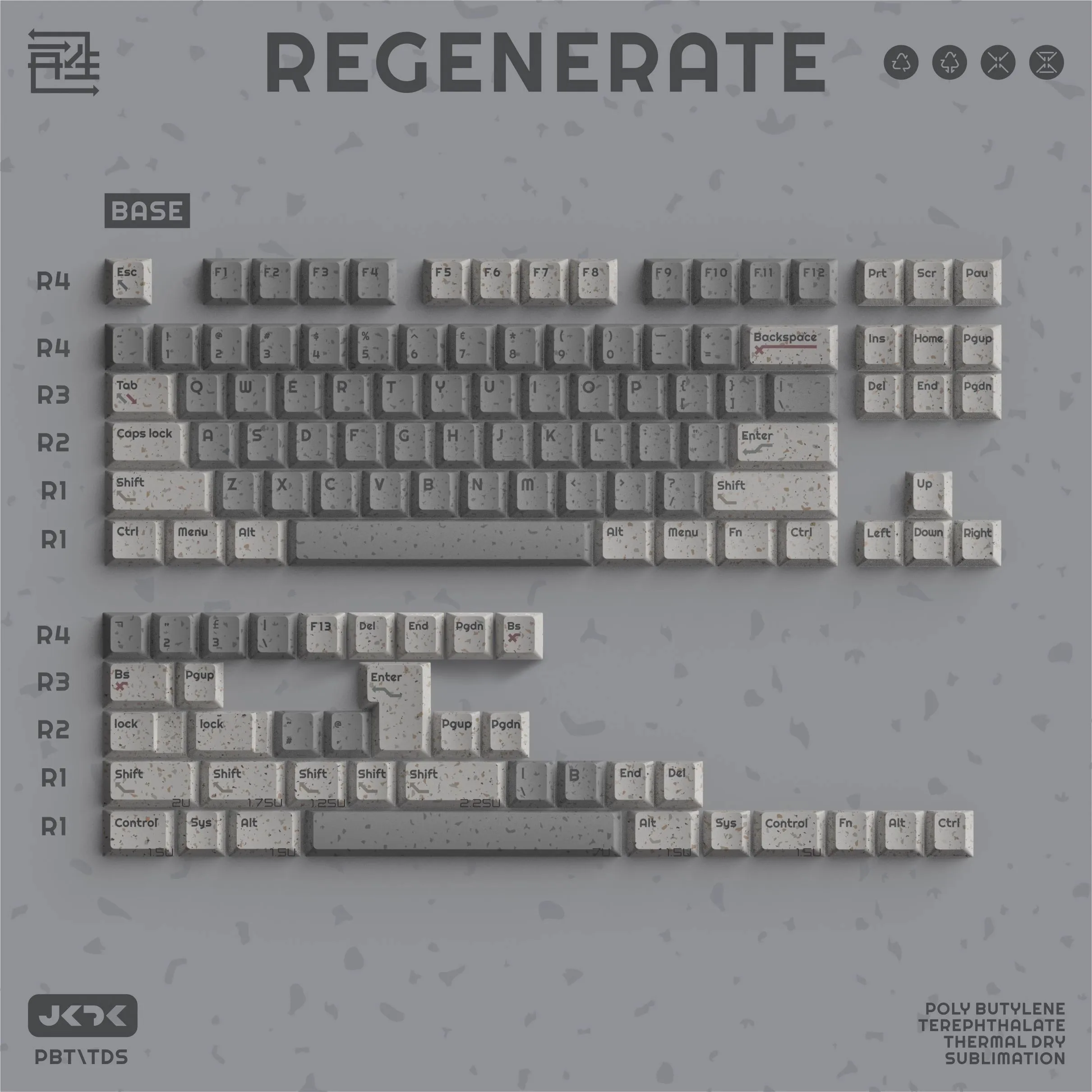 1-Set-JKDK-Studio-Regenerate-Keycaps-PBT-5-Sides-Dye-Sublimation-Key ...