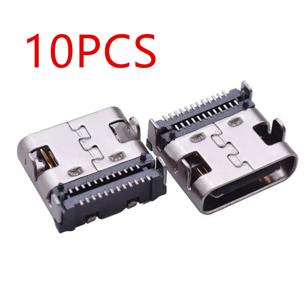 10Pcs SMT USB 3.1 Type-C 24 Pin Female Plugs Socket Charging Data Port ...