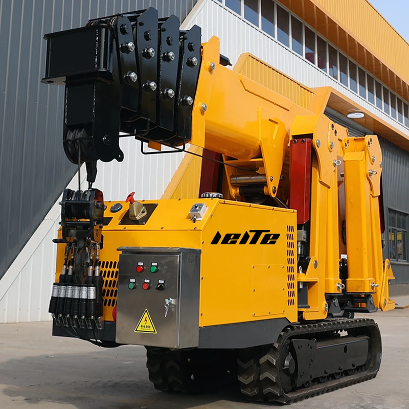 Neu-gestaltete-hydraulische-Teleskop-Raupen-krane-Gro-handel-Mini-Spinnen-kran-mit-Armbau ...